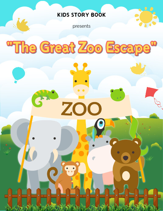 Template For Preschoolers Zoo Animals Book