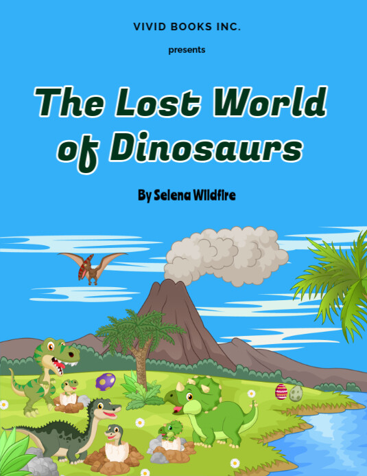 Copy of kids story books cover dinosaur theme | PosterMyWall