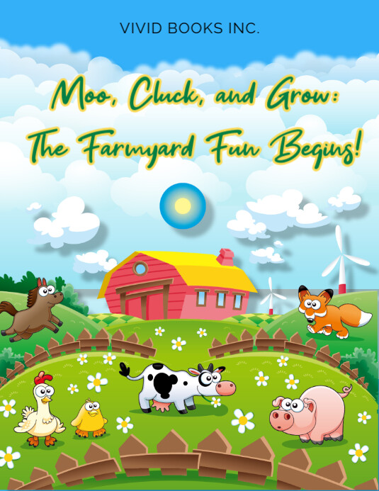 Copy of kids story books cover page farm animal theme | PosterMyWall