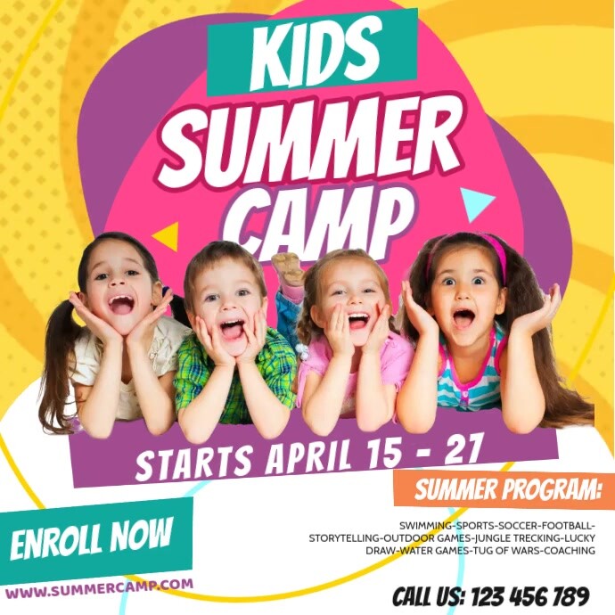 Kids Summer Activity Camp Template | PosterMyWall