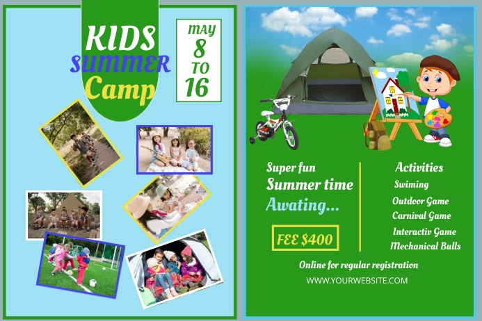 kids summer announcement poster Template | PosterMyWall