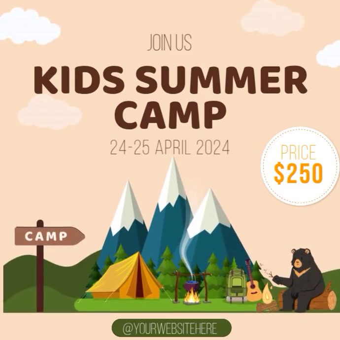 Kids Summer Camp Ads Template | PosterMyWall