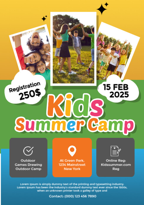 KIDS SUMMER CAMP Template | PosterMyWall