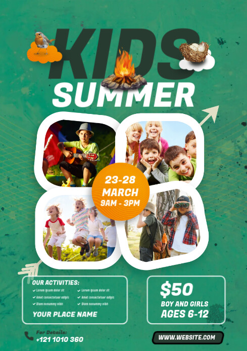 Copy of Kids Summer Camp | PosterMyWall