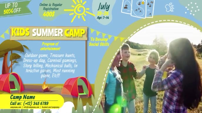 Kids Summer Camp Template | PosterMyWall
