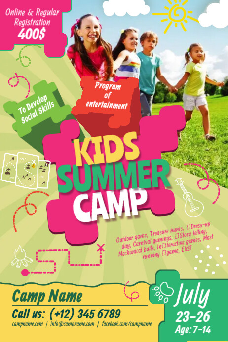 Copy of Kids Summer Camp | PosterMyWall