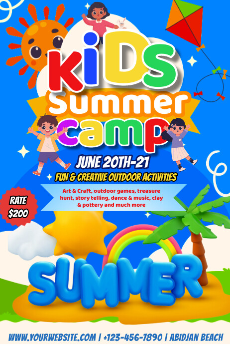 Copy of kids summer camp | PosterMyWall