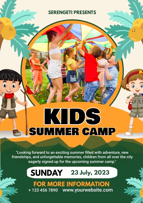 Kids Summer camp Template | PosterMyWall
