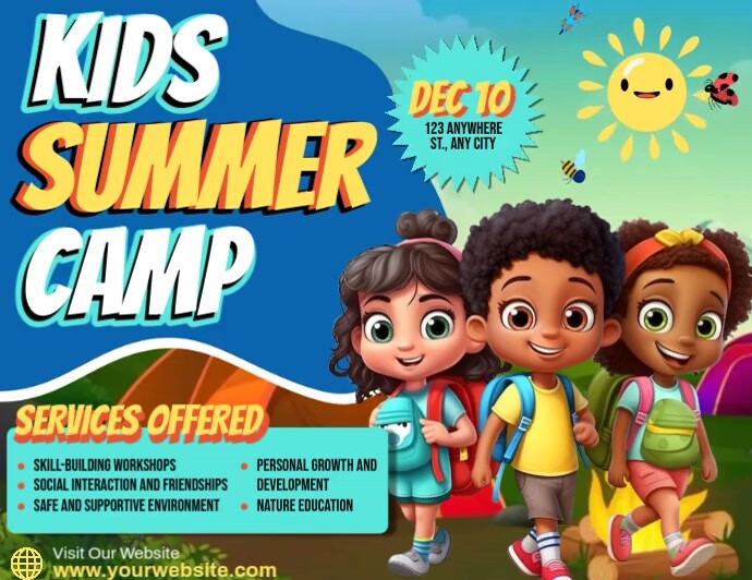 Kids Summer Camp Template | PosterMyWall