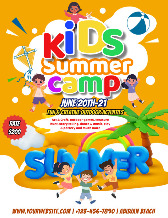 kids summer camp Template | PosterMyWall