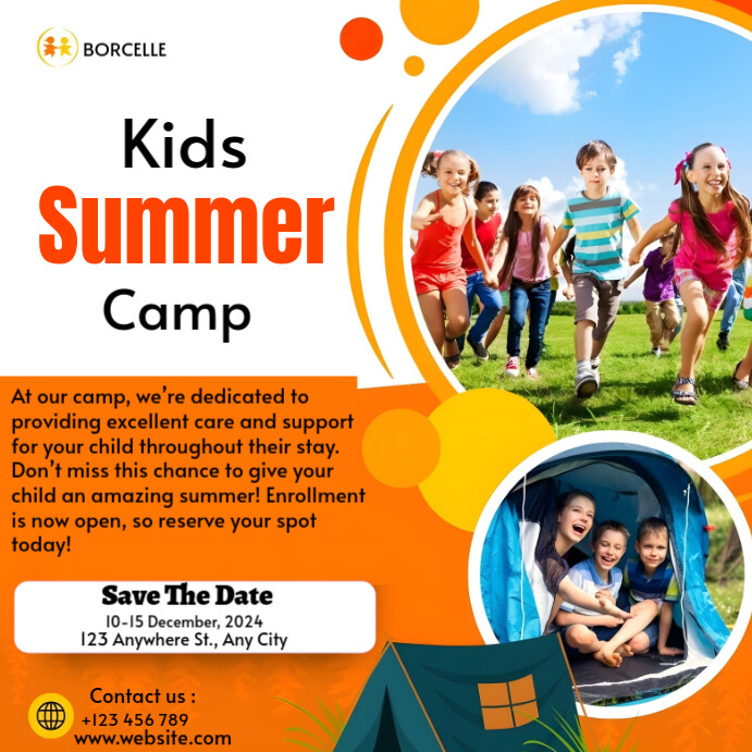 kids summer camp event flyer Template | PosterMyWall