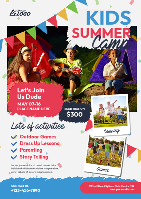 Kids Summer Camp Flyer Template | PosterMyWall