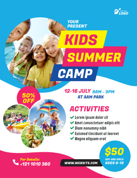Copy of Kids Summer Camp Flyer | PosterMyWall