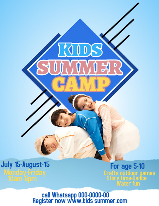 Kids summer camp flyer Template | PosterMyWall