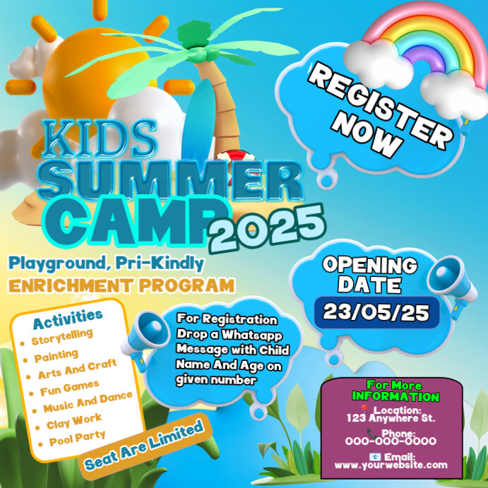 Copy of Kids Summer Camp Flyer | PosterMyWall