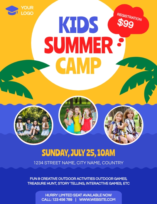 Kids Summer Camp Flyer Templates | PosterMyWall