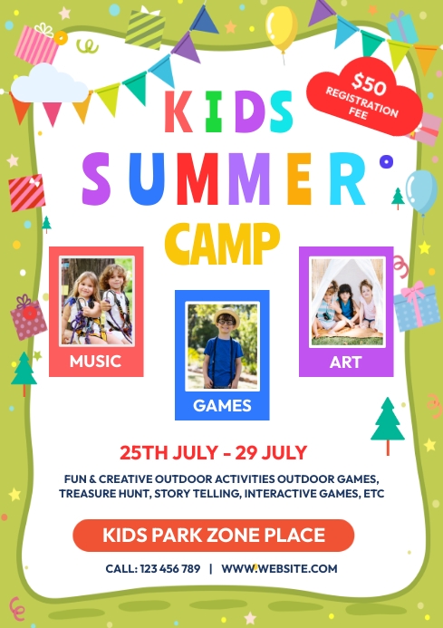 Kids Summer Camp Flyer Templates | PosterMyWall