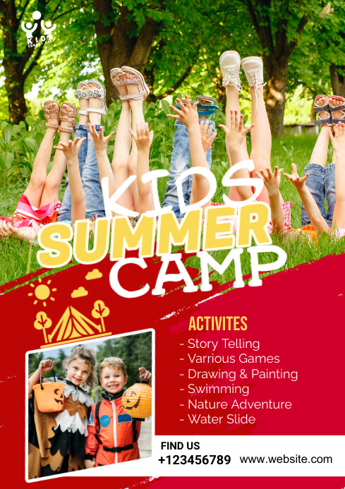 Kids Summer Camp Flyers Template | PosterMyWall