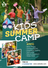 Kids Summer Camp Flyers Template | PosterMyWall