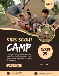 KIDS SCOUT CAMP FLYERS Template | PosterMyWall
