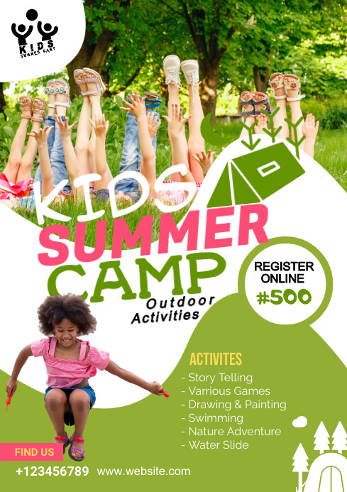 Kids Summer Camp Flyers Template | PosterMyWall