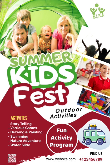 Kids Summer Camp Poster Template | PosterMyWall