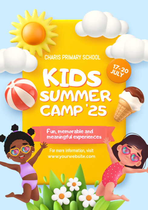 Kids summer camp poster Template | PosterMyWall