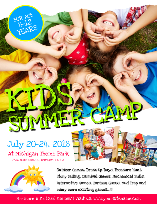 Kids Summer Camp Flyer Template | PosterMyWall