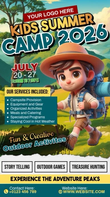 Kids Summer Camp Template | PosterMyWall