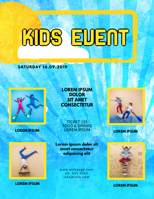 Kids Summer Event Flyer Template | PosterMyWall