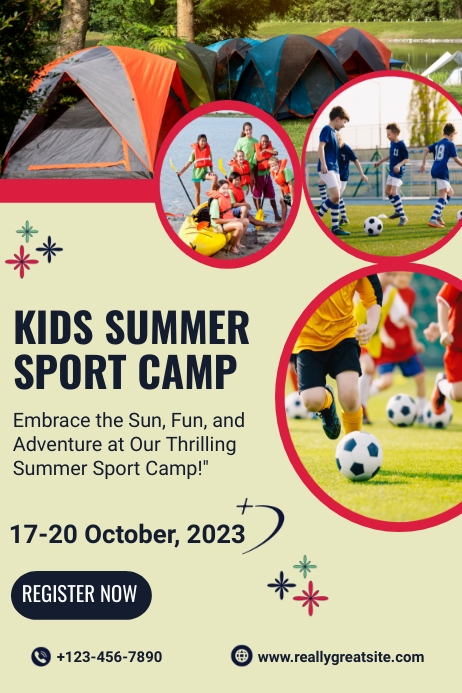Kids Summer Sport Camp template | PosterMyWall