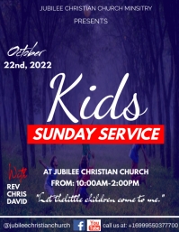 kids sunday service flyer Template | PosterMyWall