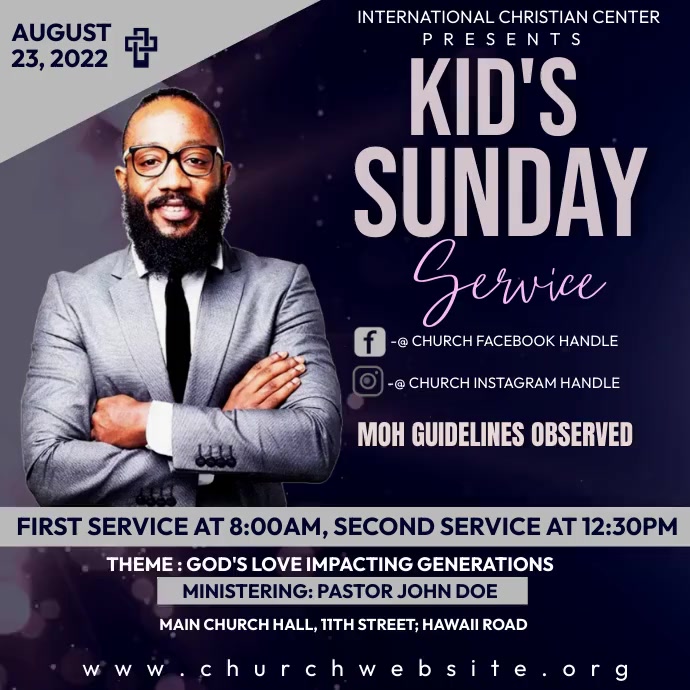 kids sunday service Template | PosterMyWall