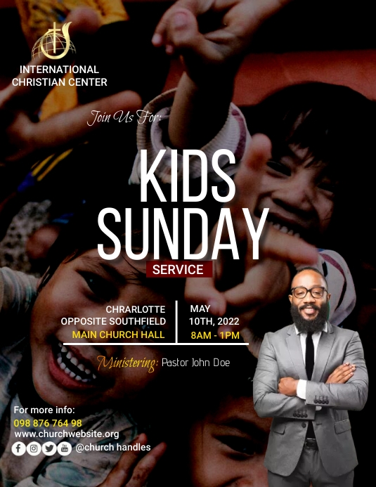 Kids sunday service Template | PosterMyWall