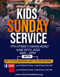 kids sunday service Template | PosterMyWall