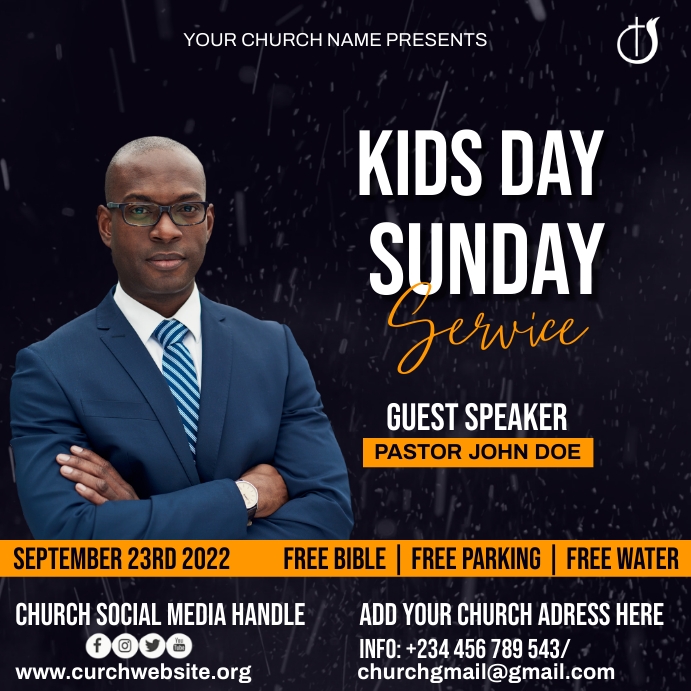 kids sunday service Template | PosterMyWall