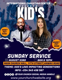 kids sunday service Template | PosterMyWall
