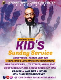 kids sunday service Template | PosterMyWall