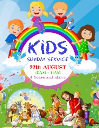 kids sunday service Template | PosterMyWall