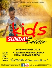 kids church service flyer Template | PosterMyWall