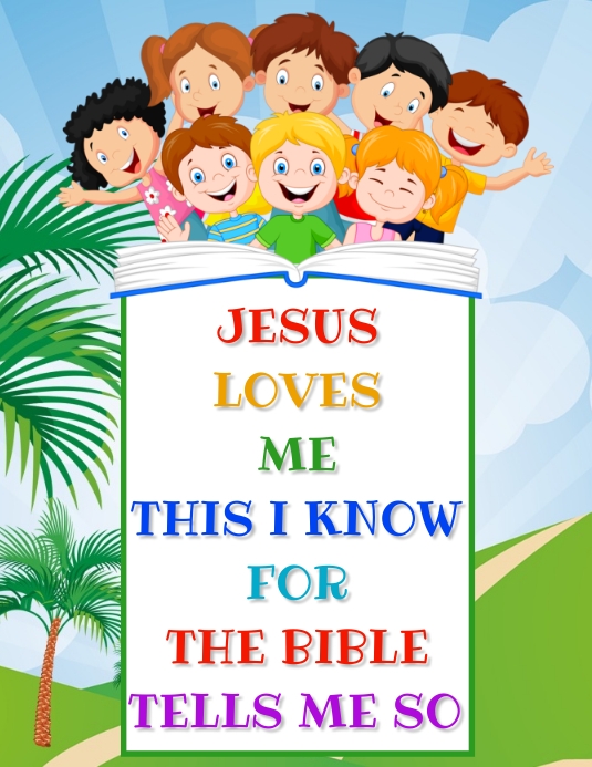 Kids Sunday service flyer Template | PosterMyWall