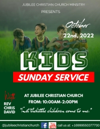 Kids Sunday service flyer Template | PosterMyWall