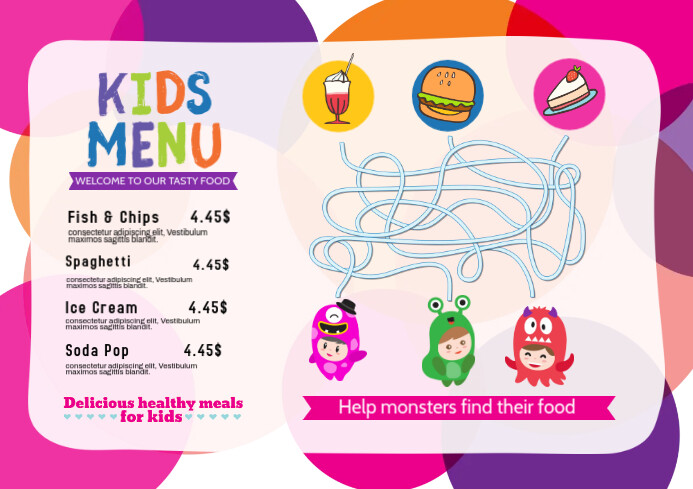 Copy of Kids Tasty Menu | PosterMyWall