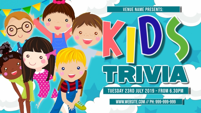 Kids Trivia Facebook Event Cover Template | PosterMyWall