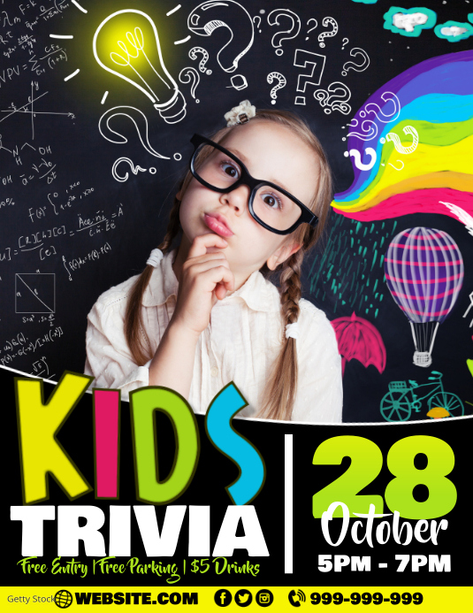 Kids Trivia Poster Template | PosterMyWall