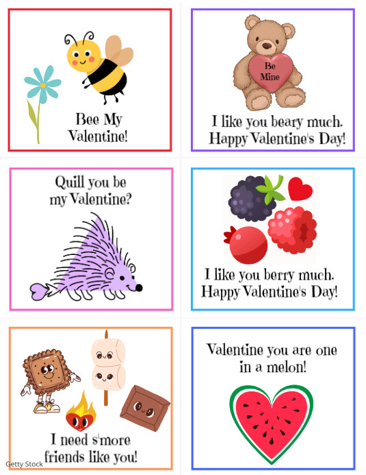 Kids Valentines (US Letter) Template | PosterMyWall