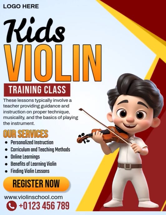 Kids Violin Class Template | PosterMyWall