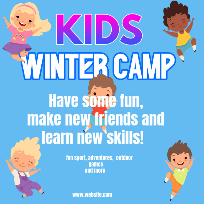 Kids Winter Camp Template | PosterMyWall