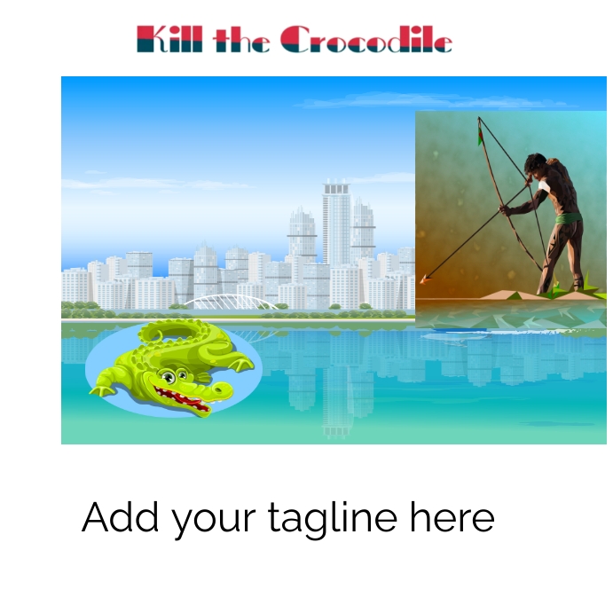 Copy of Kill The Crocodile logo design | PosterMyWall