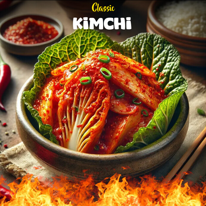 Kimchi Instagram Food Ad Korean Template | PosterMyWall
